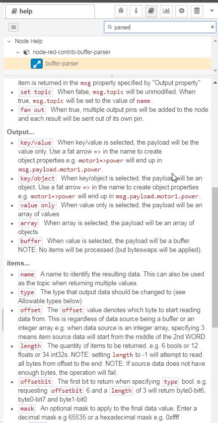 node red contrib buffer parser issue general node red forum