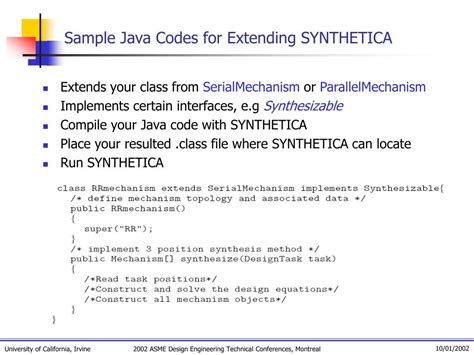 PPT An Extensible Java Applet For Spatial Linkage Synthesis