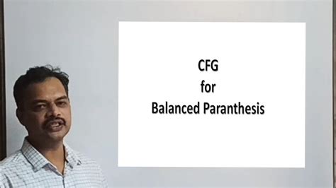 Cfg For Balanced Paranthesis In Simple Way Youtube