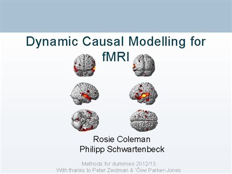 Dynamic Causal Modelling For F Mri Rosie Coleman