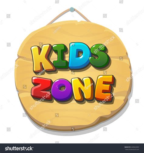 키즈 존 서명 또는 배너어린이 놀이터벡터 스톡 벡터로열티 프리 440662003 Shutterstock