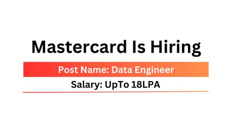 Mastercard Is Hiring Work From Office Job Data Engineer Job