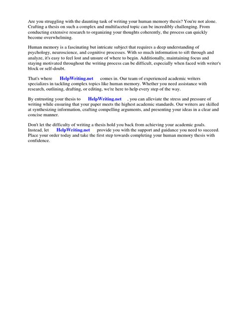 human memory thesis pdf memory recall memory