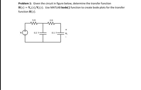 Solved Problem 1 Given The Circuit In Figure Below