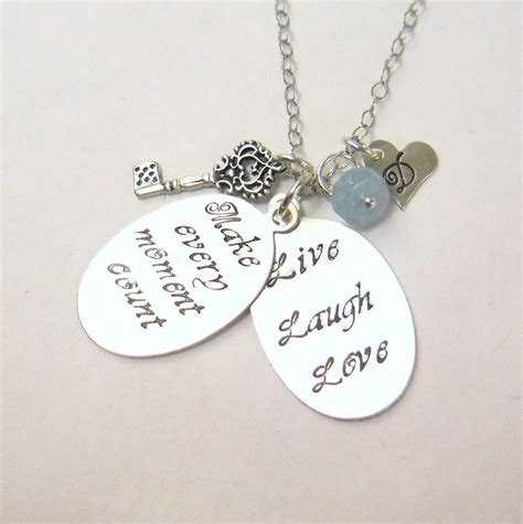 Quote Necklace Custom Quote Jewelry Personalized Custom Name Etsy