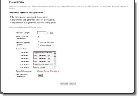 implementing a password policy