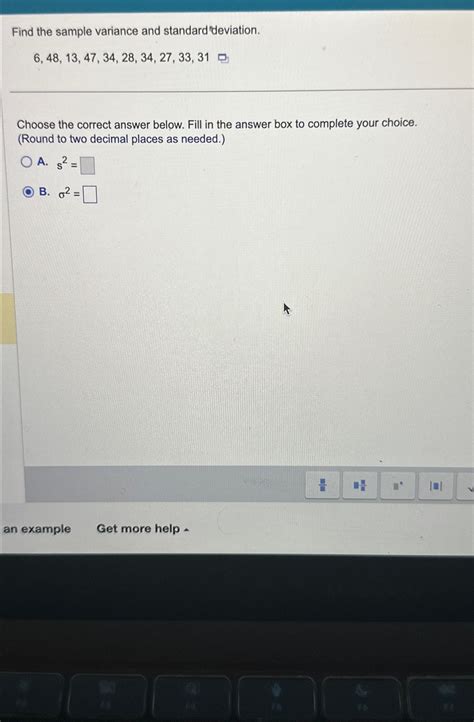 Solved Find The Sample Variance And Standard Chegg