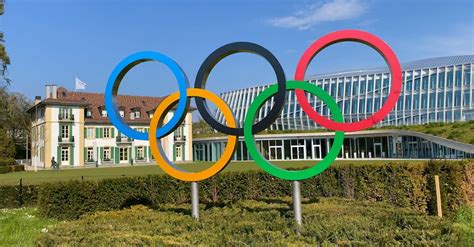 Olympic Rings Displayed On The Grass Field Free Stock Video Footage Royalty Free 4k And Hd Video Clip