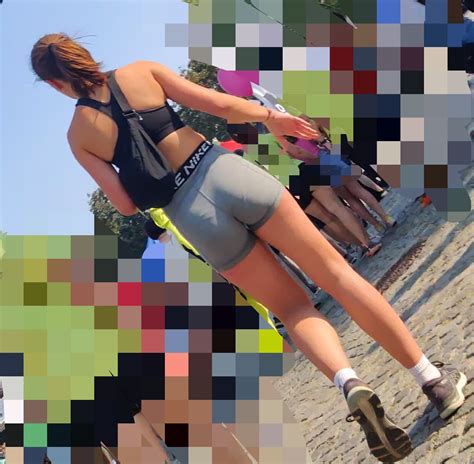 Hot Girl In Grey Nike Pro Shorts Spandex Leggings Yoga Pants Forum