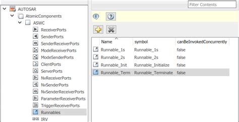 configure autosar initialize reset or terminate runnables matlab and simulink