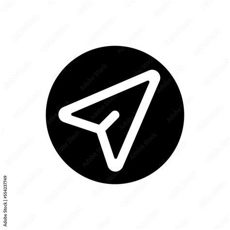 Navigation Pointer Black Glyph Ui Icon Gps Cursor Tracking Location On Map User Interface