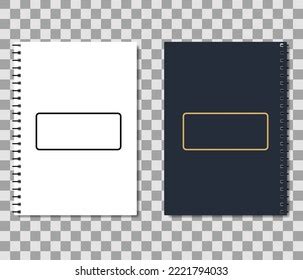 Realistic Notebook Cover Design Mock Vector Stock Vector Royalty Free Shutterstock