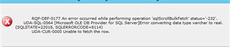 Cognos 10 Error Error Converting Datatype Varchar To Float