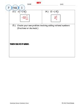 Adding Integers Rational Numbers Worksheet By April Langelett TpT