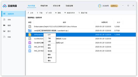 Delphi 精仿百度网盘ui界面源码