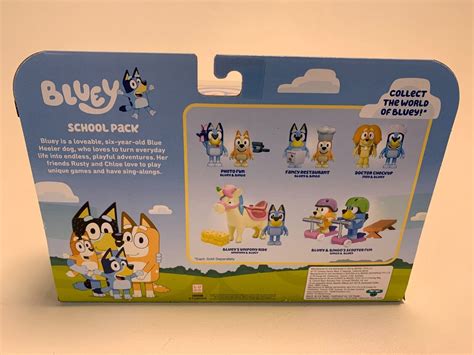 Bluey School Mates Jack Pretzel Mackenzie School Friends 4 Pack Action