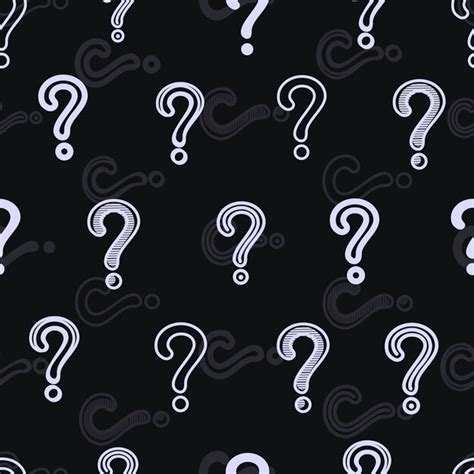 Premium Vector Seamless Pattern With Question Marks In Black And White