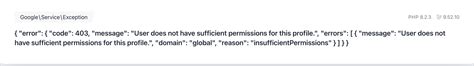 Issues With Insufficientpermissions · Spatie Laravel Analytics · Discussion 498 · Github