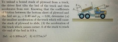 solved to unload a bound stack of plywood from a truck the