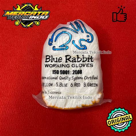 Jual Blue Rabbit Sarung Tangan Kerja Industri Benang 4 Kuning B4 Safety Working Gloves 4b Yellow
