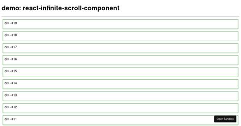 React Infinite Scroll Up N Down Examples CodeSandbox