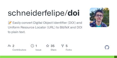 Github Schneiderfelipedoi 📝 Easily Convert Digital Object Identifier Doi And Uniform