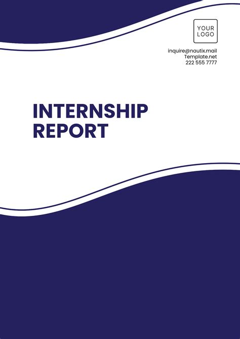 Free Professional Internship Report Template To Edit Online