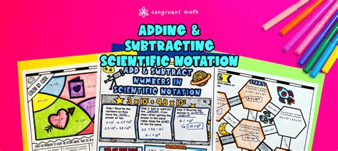 Adding And Subtracting Scientific Notation Congruent Math
