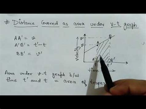 Area Under V T Graph Kinematics Class Physics YouTube