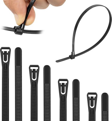 Armpow 100pcs 76mm X 450mm Reusable Heavy Duty Nylon Strong Cable Ties