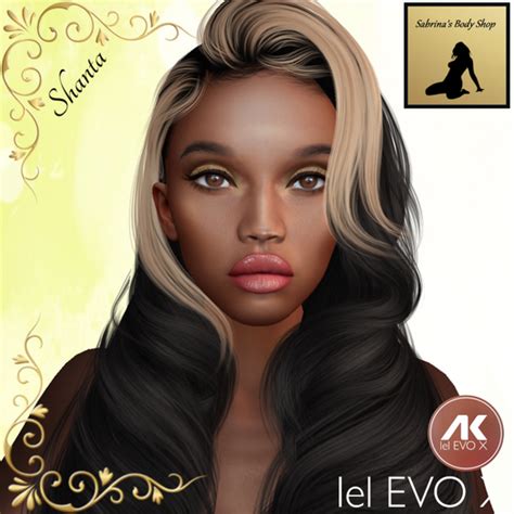 Second Life Marketplace {sbs} Shanta Ebony Lel Evo X Face Skin