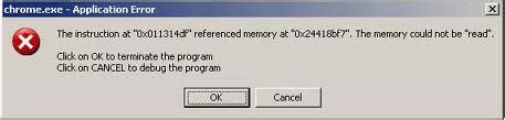 Application Error In Google Chrome Techyv