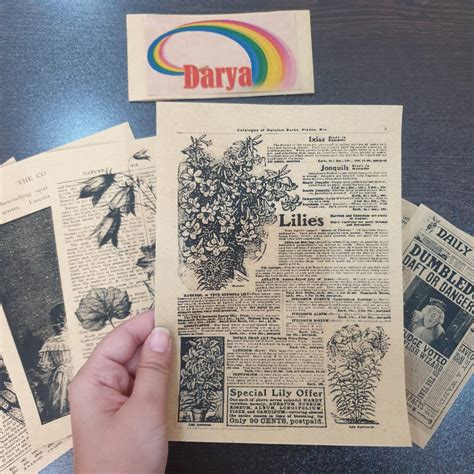 قیمت و خرید کاغذ رنگی مدل اسکرپ بوک طرح روزنامه وینتج کد 02 بسته 8 عددی