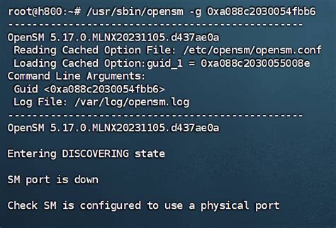 Opensm Failed To Start Indicating Another Instance Adapters And Cables NVIDIA Developer Forums