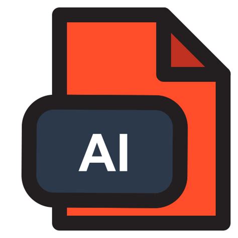 Ai 파일 형식 아이콘 Generic Outline Color