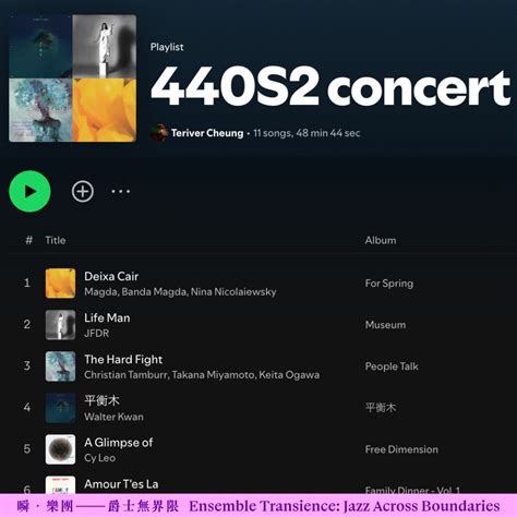 Ensemble Transience 🎧440 第二季音樂會歌單 熱住身跨年 🎉🥳🎊🎁 今日是2024年的最後一日，我們為大家準備好「440 第二季音樂會：aqua」一眾樂手的