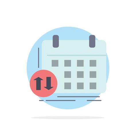 Schedule Classes Timetable Appointment Event Flat Color Icon Vector