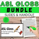 ASL Glossing ASL Article And ASL Glossing Guide PRINTABLE HANDOUTS