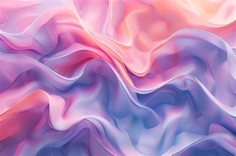 Premium Photo Soft Pastel Gradient Background With Retro Futuristic Waves