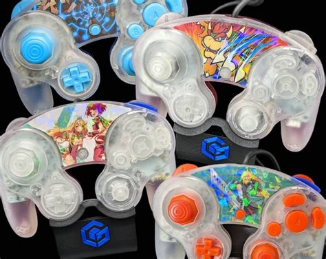 All Black Bluetooth Led Gamecube Controller Etsy