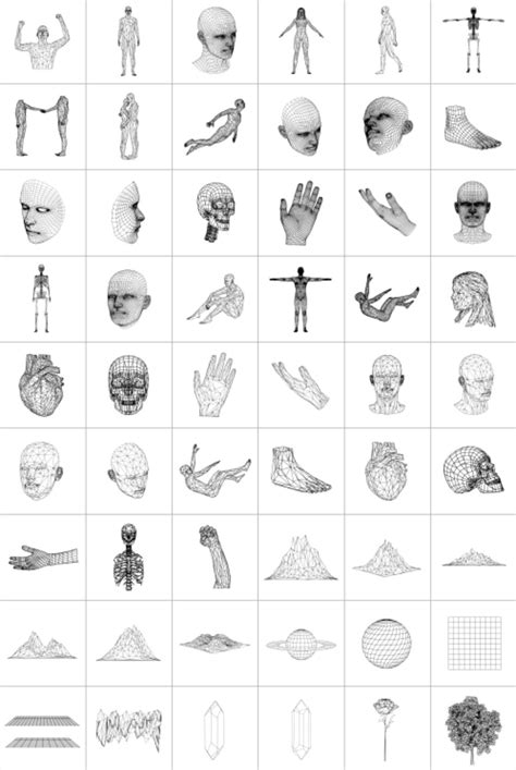 Wireframe Grid D Bundle Futuristic Design For Gamer Modern Element For App Interface