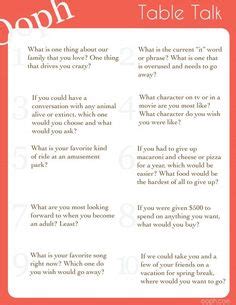 10 Best Table Topics Questions Images Table Topics Table Topics Questions Relationship