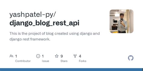Github Yashpatel Py Django Blog Rest Api This Is The Project Of Blog