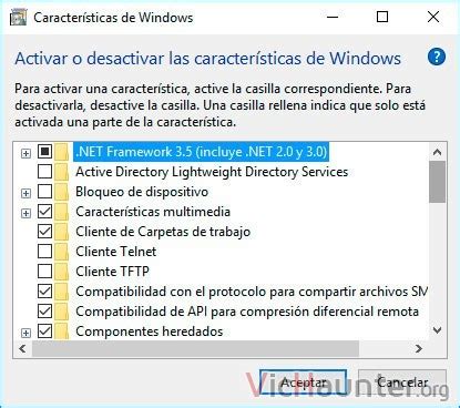 CÓMO INSTALAR NET FRAMEWORK 3 5 EN WINDOWS 10