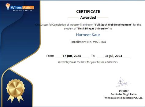 Harneet Dhiman On Linkedin Webdevelopment Trainingcomplete Winnowation