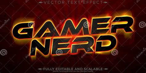 Gamer Nerd Text Effect Editable Esport And Stream Text Style Stock