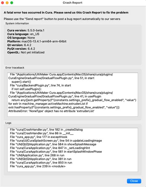 Crash 55 Mac Arm · Issue 17101 · Ultimakercura · Github
