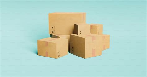 파스텔 배경에 쌓인 최소한의 배달 패키지 택배 온라인 쇼핑 및 보관 개념 3d 렌더링 사진 Unsplash의 그림 이미지