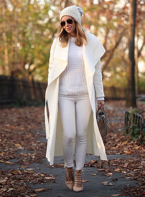 How To Wear White Jeans In Winter Alice Babette