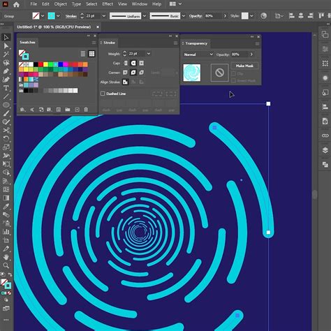 How To สร้างรูปแบบแนวเทคโนโลยี การใช้ Effect Distort And Transform